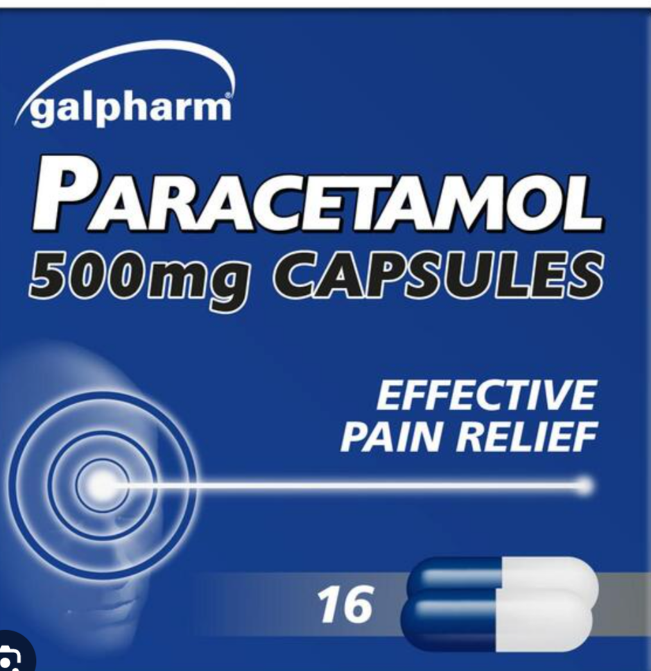 Galpharm Paracetamol Capsules 500mg(16 Capsules) – Apaka Products Ltd
